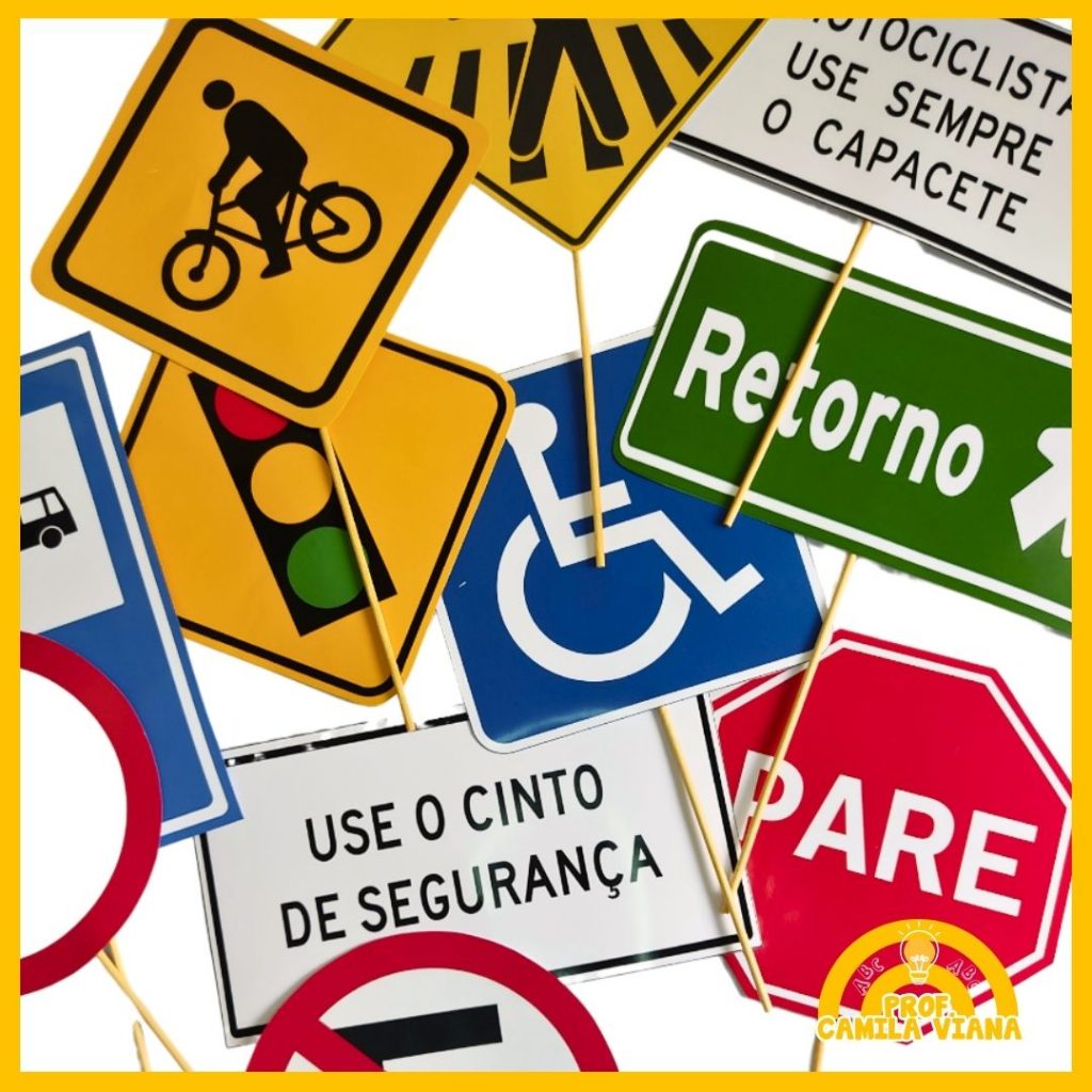 KIT PLACAS DE TRÂNSITO – Prof. Camila Viana